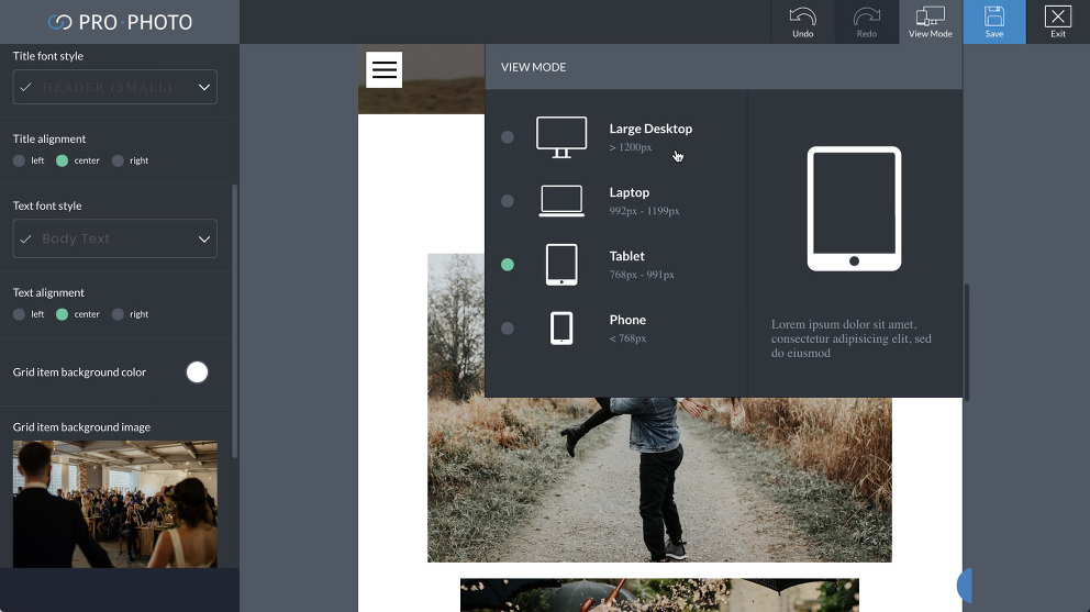 Features » ProPhoto WordPress theme
